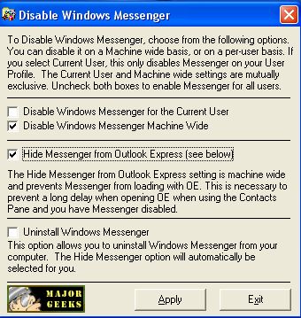 Download Disable/Remove Windows Messenger - MajorGeeks