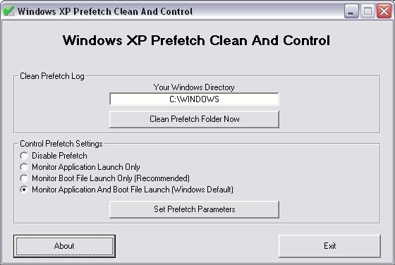Download Windows XP Prefetch Clean And Control - MajorGeeks