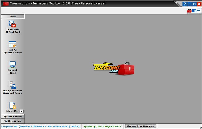 Download Tweaking.com - Technicians Toolbox 1.2.0 - MajorGeeks