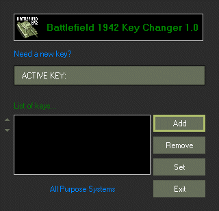 Download Battlefield 1942 CD Key Changer - MajorGeeks
