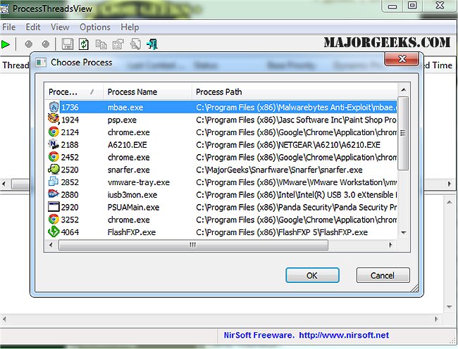 Download ProcessThreadsView - MajorGeeks