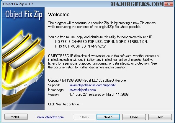 Download Object Fix Zip - MajorGeeks
