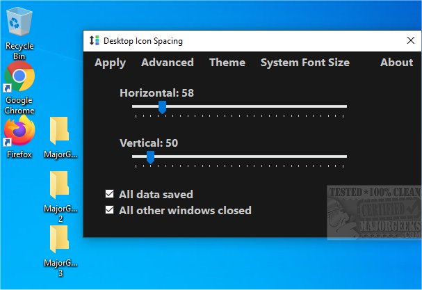 desktop icon spacing majorgeeks.jpg