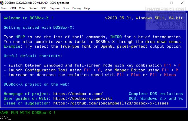 dosbox-x majorgeeks.jpg