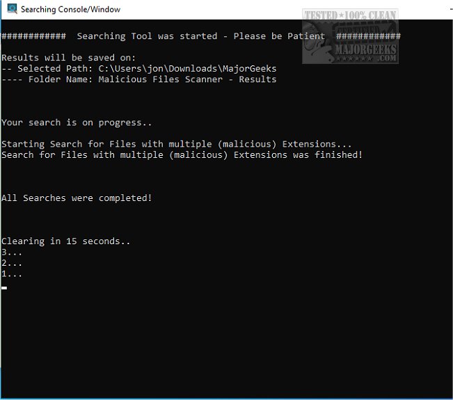 malicious file extension finder majorgeeks2.jpg