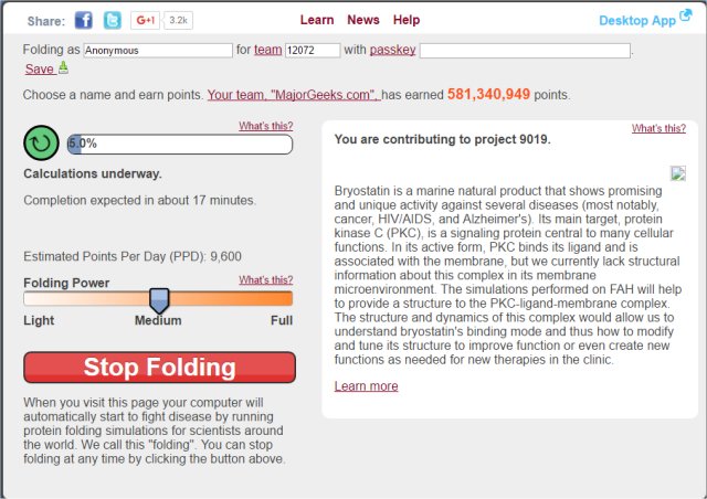 MajorGeeks Folding@Home - MajorGeeks