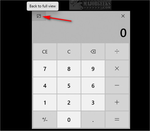 How to Keep Windows Calculator Always on Top - MajorGeeks