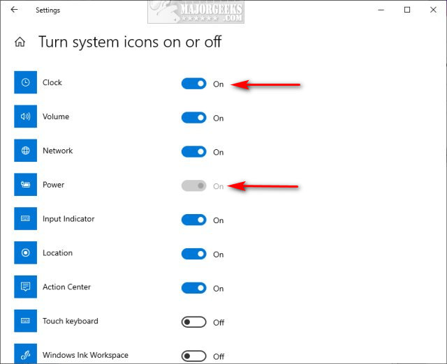 How to Turn Taskbar Notification Icons On or Off in Windows 10 - MajorGeeks