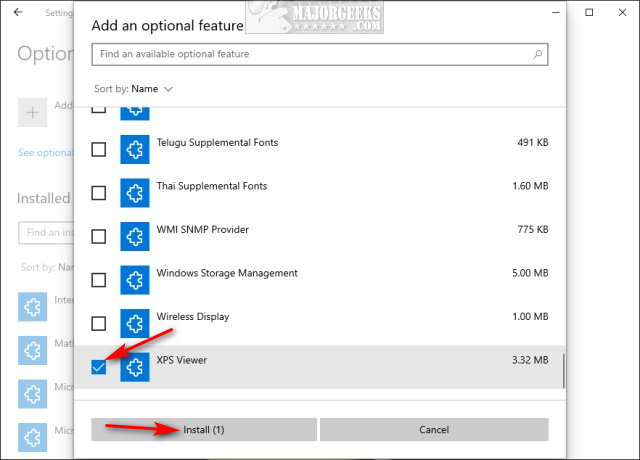How to Add or Remove XPS Viewer App in Windows 10 - MajorGeeks