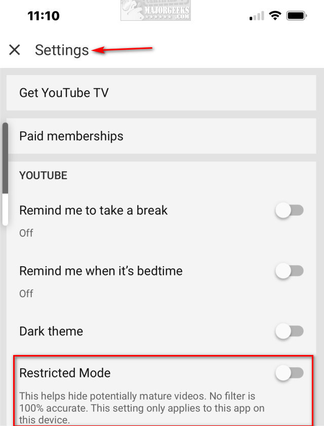 This Video Is Unavailable With Restricted Mode Enabled - MajorGeeks