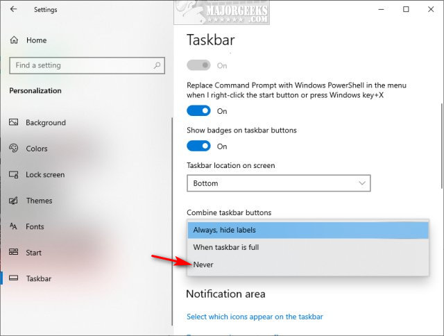 How to Show App Names in Taskbar Icons - MajorGeeks