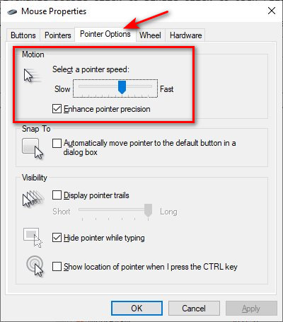 How to Turn on or off Enhance Mouse Pointer Precision - MajorGeeks