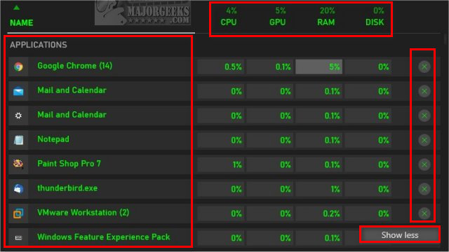How to Use Windows 10 Gaming Task Manager - MajorGeeks