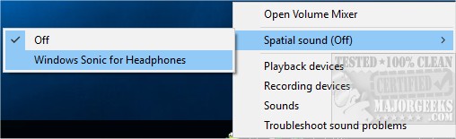 How to Enable Windows Sonic Surround Sound on Windows 10 - MajorGeeks