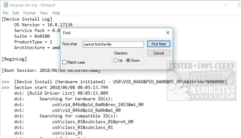 Error: The System Cannot Find the File Specified - MajorGeeks