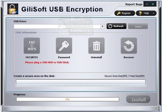 GiliSoft USB Encryption: USB Flash Drive Encryption Made Fast - MajorGeeks