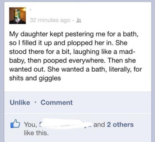 Random photo: Every so often you find the perfect Facebook status ...