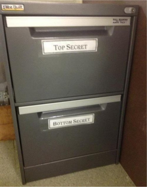 Random Photo: What location do you store your top secret files ...