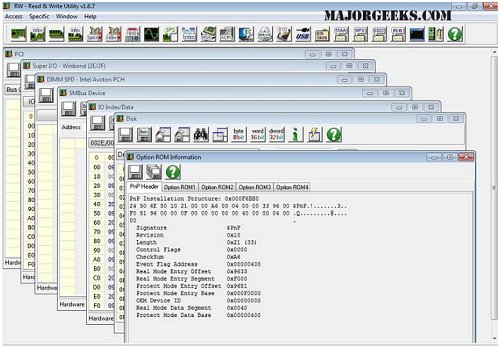 RWEverything is a powerful utility for displaying computer hardware ...