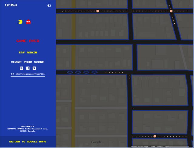 Google turns Maps into PacMan for April Fools - MajorGeeks