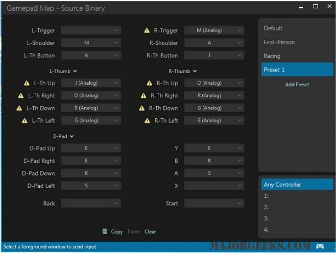 Gamepad Map makes PC games playable with your Xbox controller - MajorGeeks