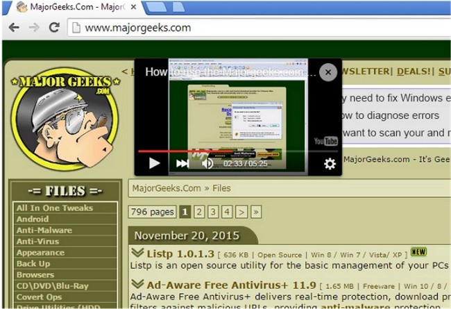 New on MajorGeeks: Sideplayer for Chrome - MajorGeeks