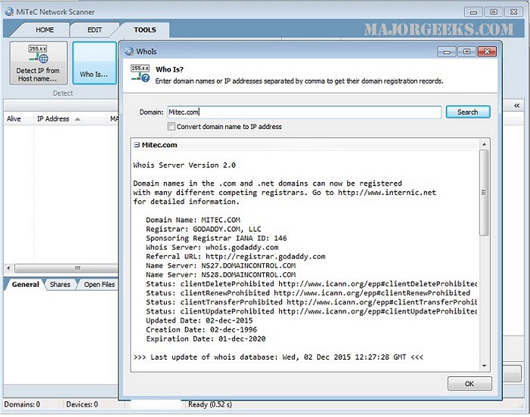 MiTeC Network Scanner Is an All-In-One Network Scanner - MajorGeeks