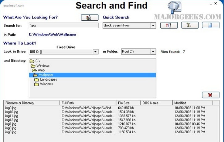 New on MajorGeeks: SSuite - Search and Find - MajorGeeks