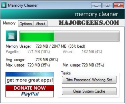 3 Free Tools For Monitoring and Cleaning PC Memory - MajorGeeks