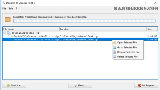 Double File Scanner Can Scan for, and Delete, Duplicate Files - MajorGeeks