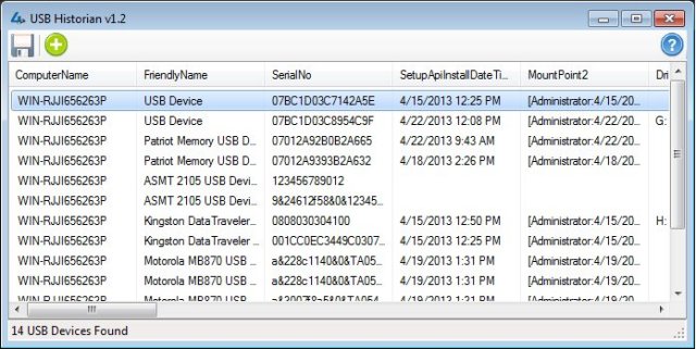 Parse Your Entire USB History with USB Historian - MajorGeeks