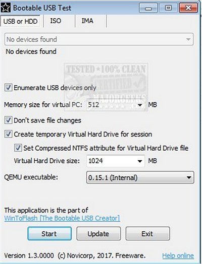 Check USB Drive Functionality With Bootable USB Test - MajorGeeks